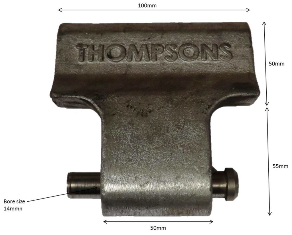 Thompsons Aluminium Dropside Hinge & Pin - Thompsons E Parts