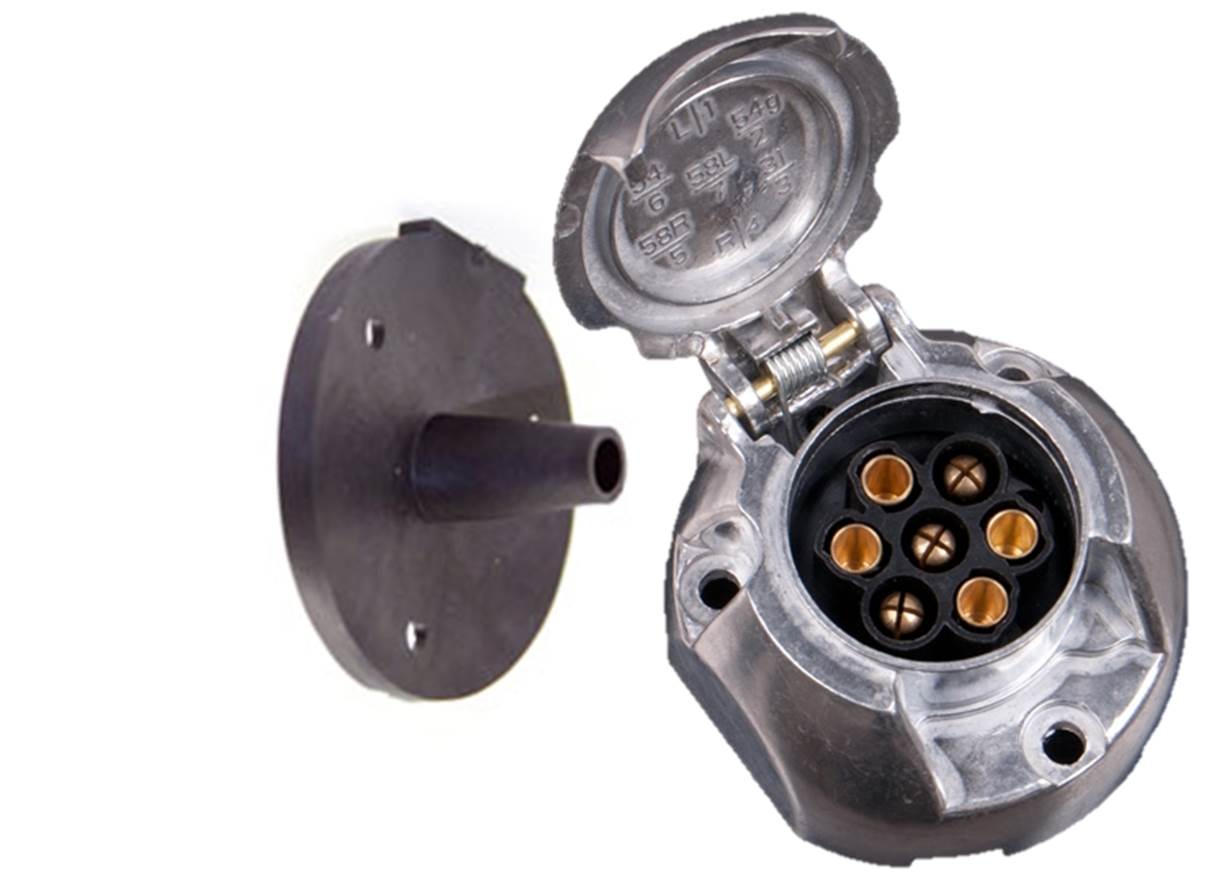 Towing Socket N-Type Metal 12V & Grommet - Thompsons E Parts