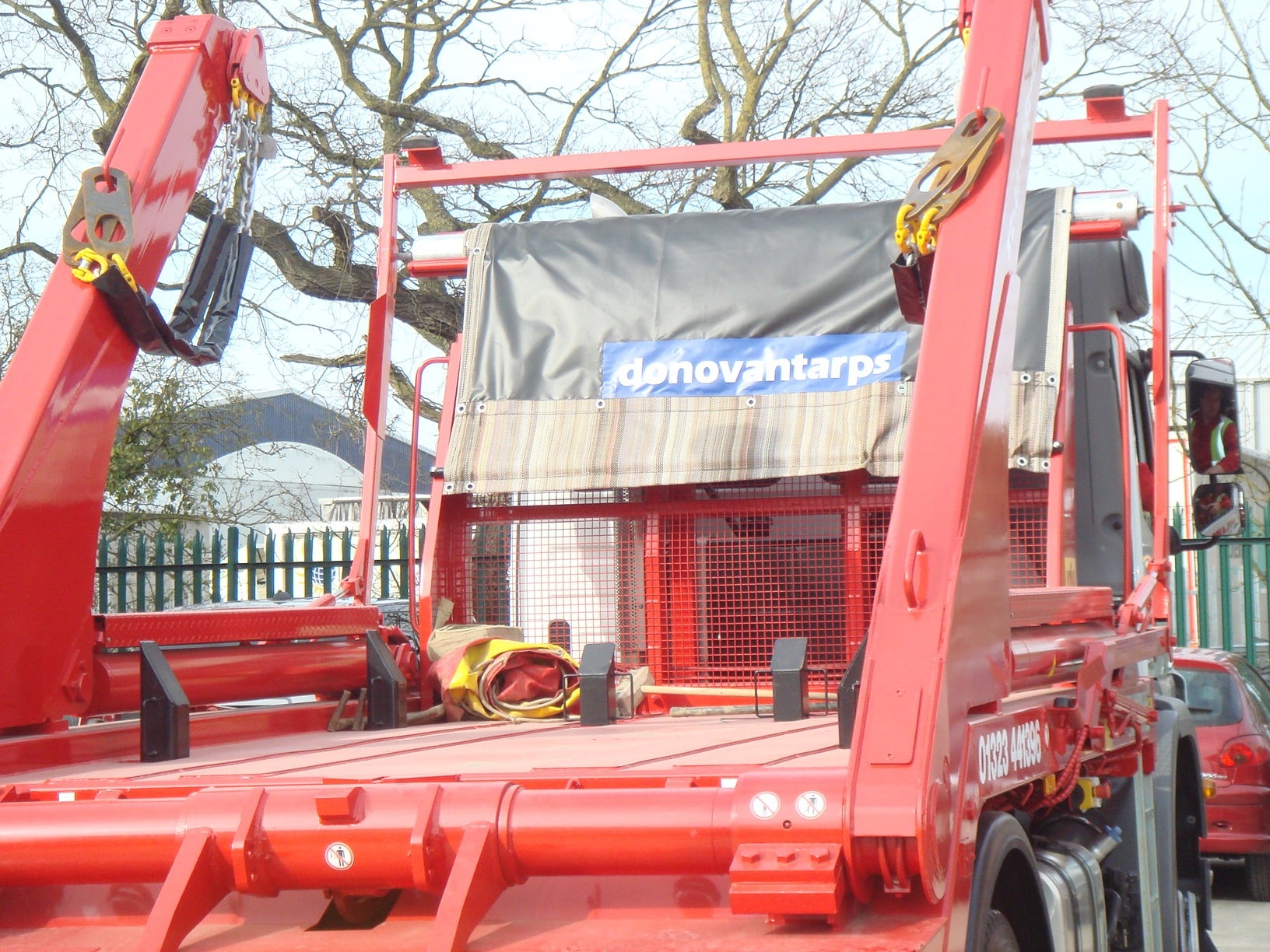 Skip9000 Electric Skip covering System. with Standard Mesh Sheet ...