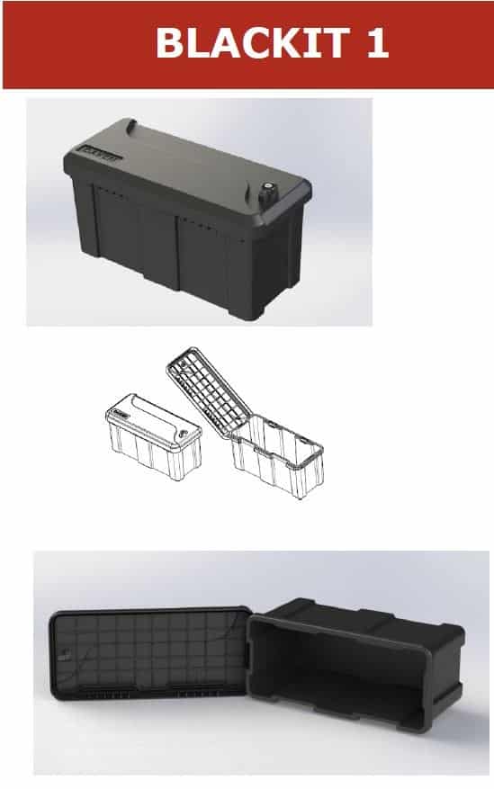 Daken Blackit Line Tool/Storage box 23ltr with one lock. 550(W) x 250(H ...