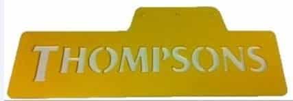Thompsons Branded Rear O/S Plate - Thompsons E Parts