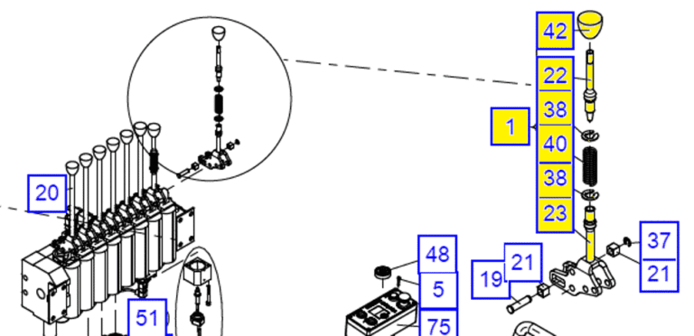 M-Series Palfinger Epsilon Crane Block Lever Assy - Thompsons E Parts