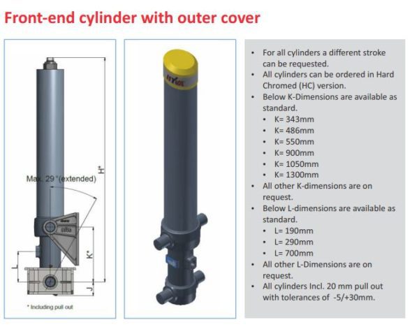 Hyva FC A149-4-05180-070-K0343 Ram & Outer Cover - Thompsons E Parts
