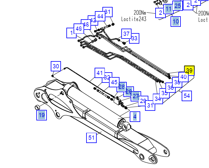Palfinger Epsilon M Series - Metal Hose - Bottom - Thompsons E Parts