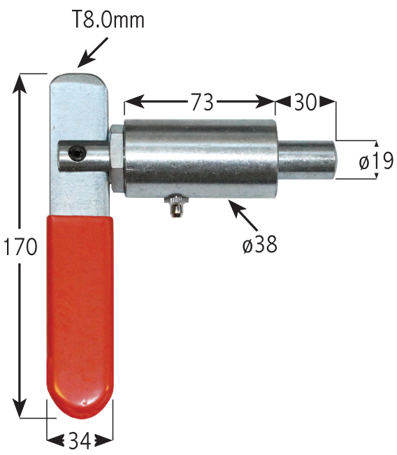 Thompsons Hotbox Tailgate Shoot Bolt - Ø19/25mm - Thompsons E Parts