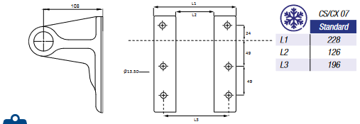 Edbro CS/CX07 Standard Lifting Bracket - Left - Thompsons E Parts