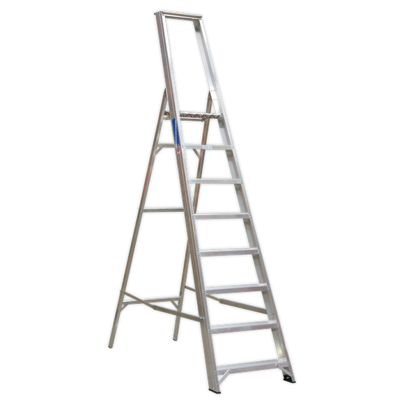 8-Tread Industrial Aluminium Step Ladder - BS 2037/1 - Thompsons E Parts