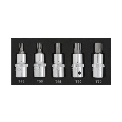 BLUE SPOT TOOLS 5 PCE 1/2" TORX BIT SET (T45-T70) (EVA FOAM ...