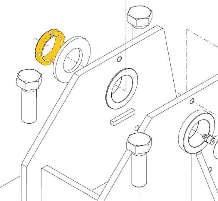 CIFA Mixer Drum Roller Assembly Self-locking ring nut - Thompsons E Parts