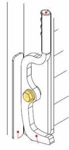 Thompsons Body Tailgate Opening Lever BOLT ONLY - Thompsons E Parts