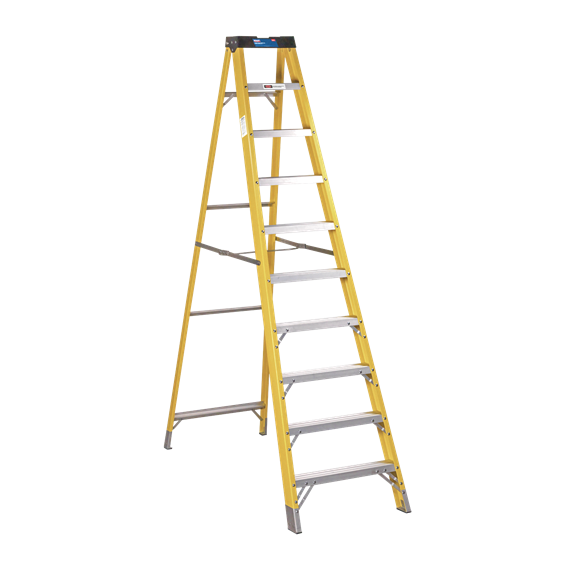 Fibreglass Step Ladder 9-Tread - BS EN 131 - Thompsons E Parts