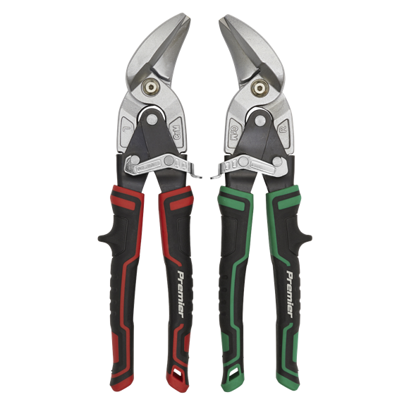 High Leverage Offset Aviation Tin Snip Set 2pc - Thompsons E Parts