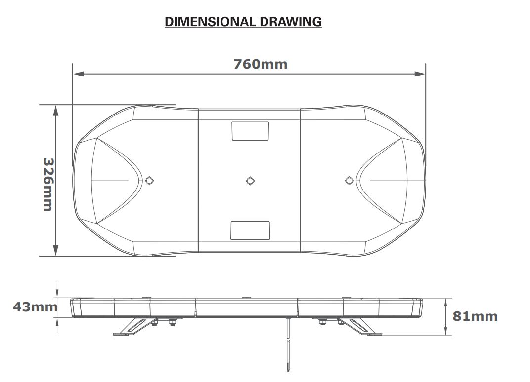 DURITE R65/R10 4-Bolt 2FT Light Bar Amber - 12V/24V - Thompsons E Parts